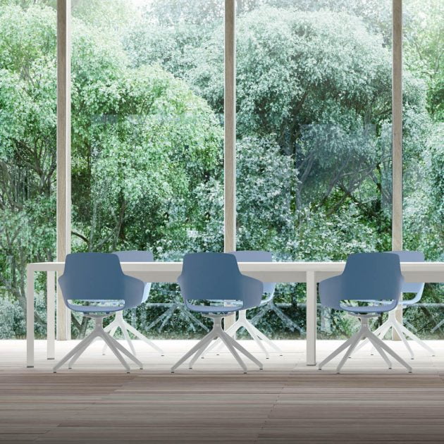 Modern minimalist conference meeting table in Dubai