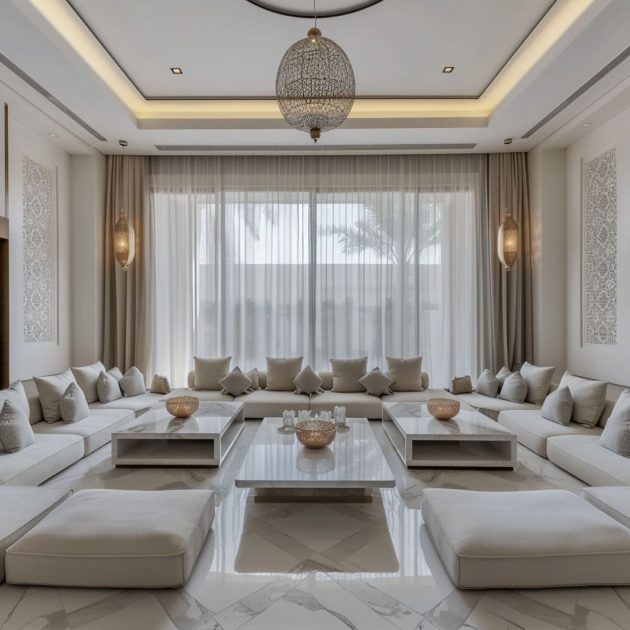 Modern Arabic Majlis Interior Design in Dubai UAE | ICF