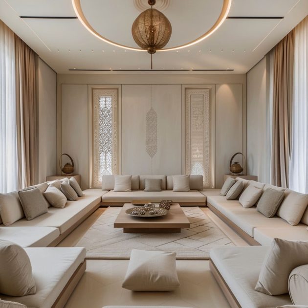 Modern Arabic Majlis Interior Design in Dubai UAE | ICF