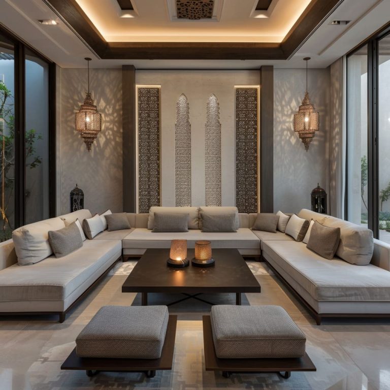 Modern Arabic Majlis Interior Design in Dubai UAE | ICF
